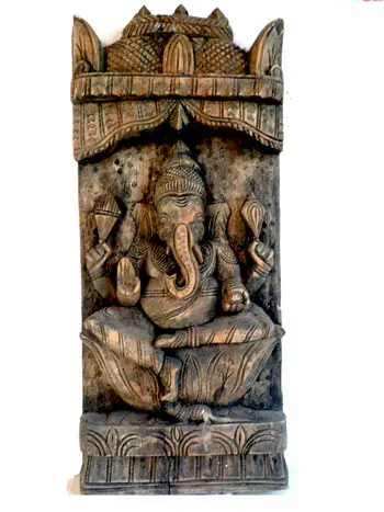 Statue de Ganesh en bois - Indian Shop Boutique indienne